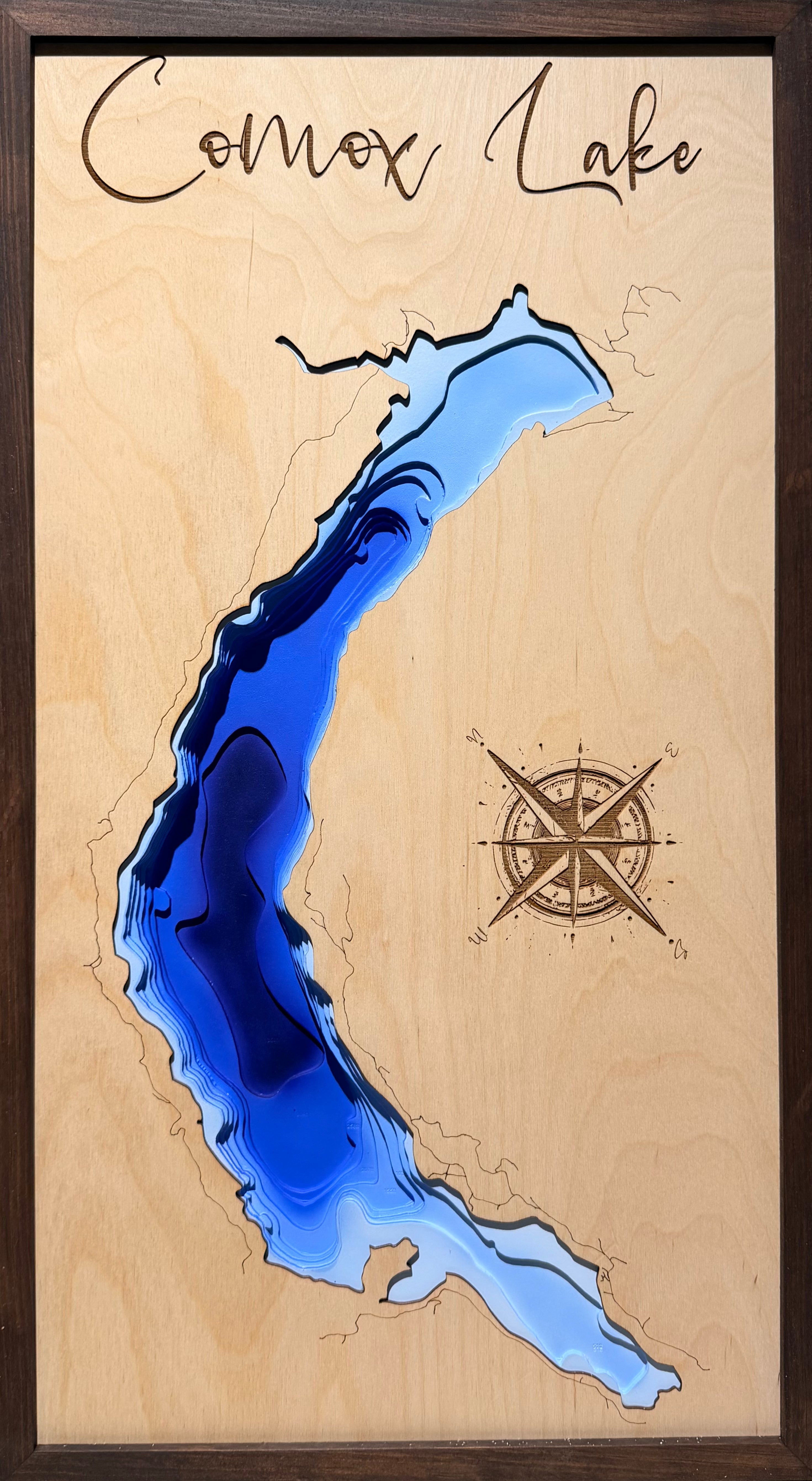 Comox Lake map (Large), BC 3D Wood Lake – Northern maps