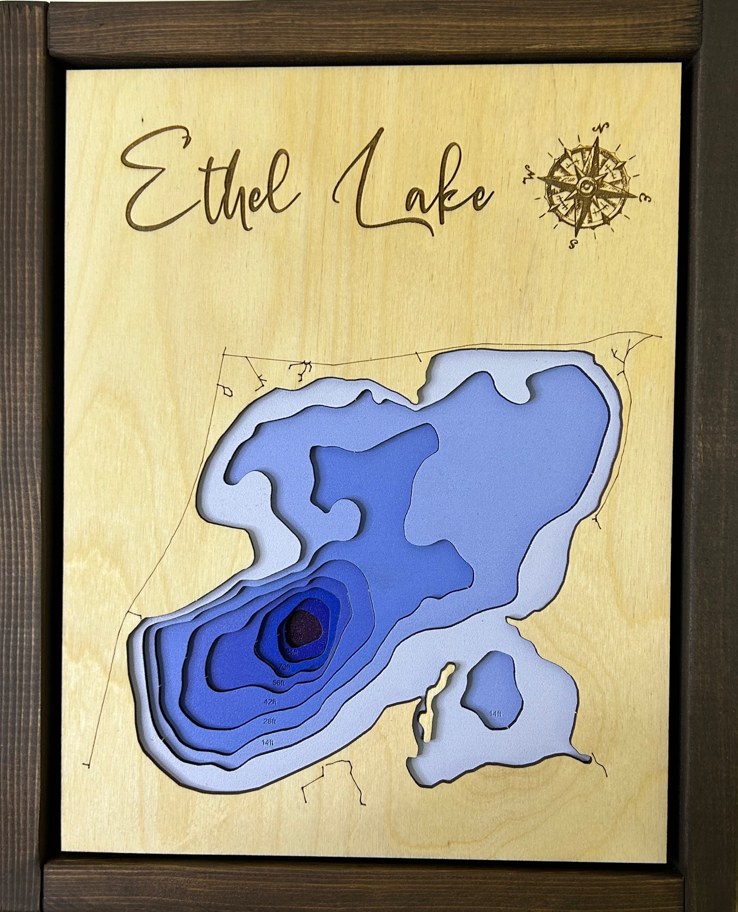 Ethel Lake , Alberta (10x13”) – Northern maps