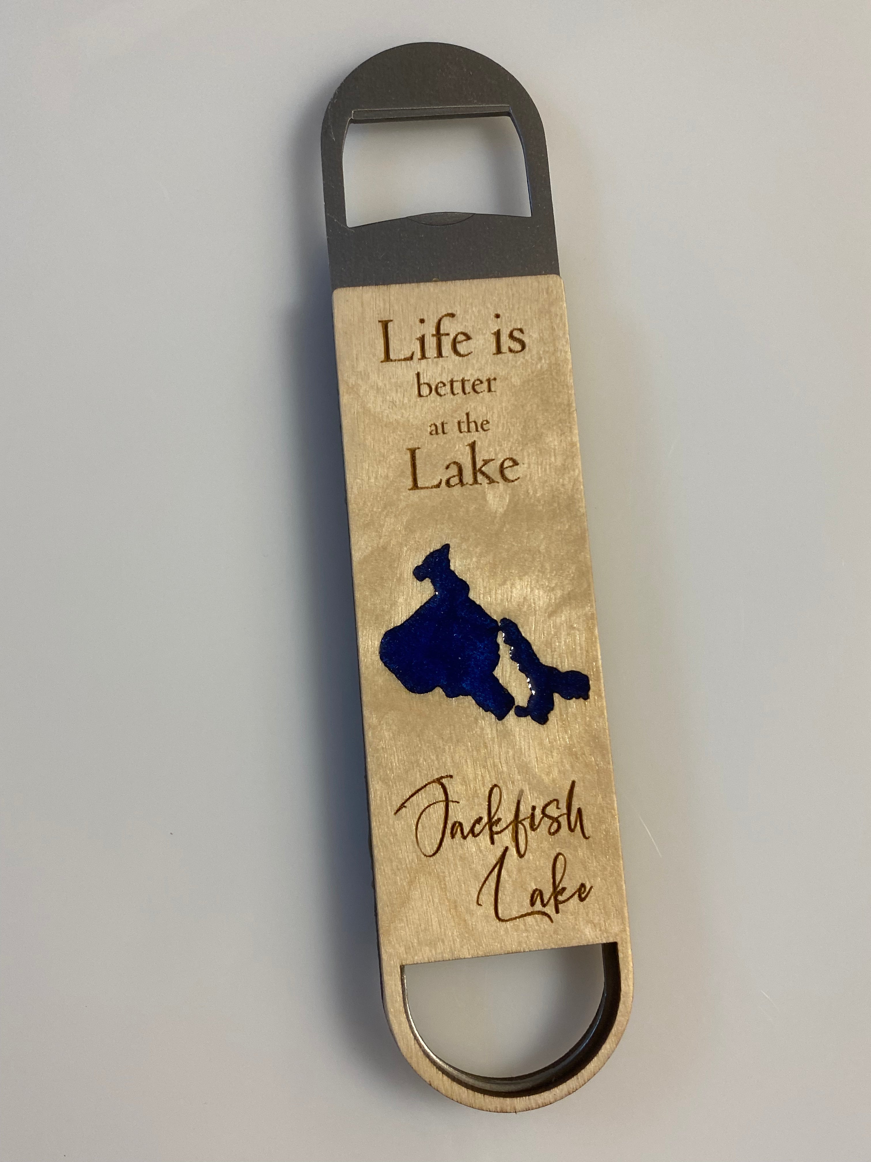 Jackfish lake , SK Bottle opener – Northern maps
